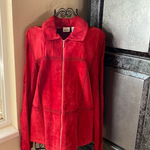 Together | Jackets & Coats | Together 0 Red Leather Vintage Jacket ...